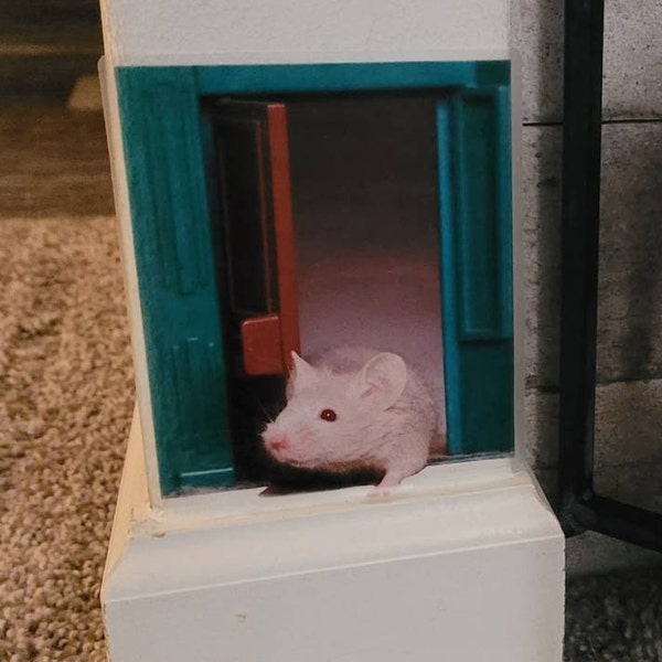 Mother Reading Mouse Hole Wall Sticker Decal for Baseboard / Wall Mini ...