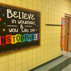BELIEVE IN YOURSELF Bulletin Board Kit Letters Classroom Decoration ...