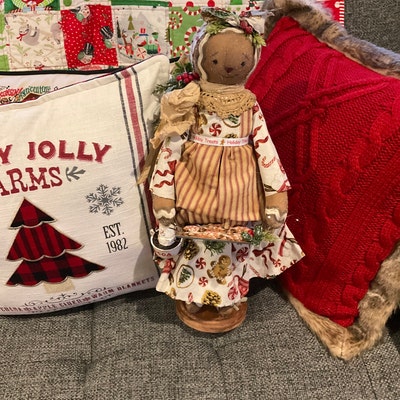 Primitive Bunny Rabbit-folk Art Bunny-irish Bunny-plush Bunny-vintage ...