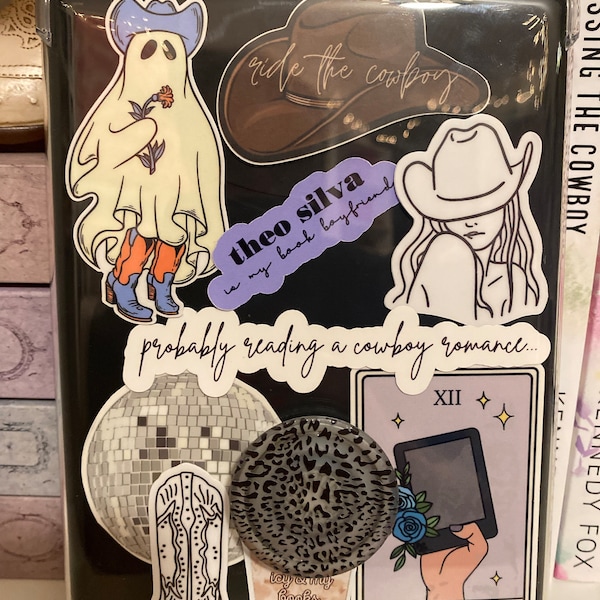 Ghost Vinyl Sticker | Spooky Season Stickers | Coffee and Books Sticker ...