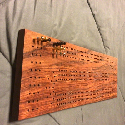 Premium Handmade Cribbage Board Made From Maple Burl and Pistachio ...