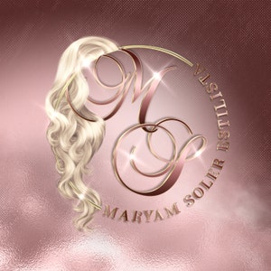 Silver Logo Design, Hair Logo, Glitter Logo, Extensions Logo, Beauty ...