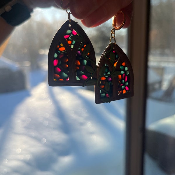 Polymer Clay Stained Glass Windows, Medievalcore, Fantasy Jewelry ...