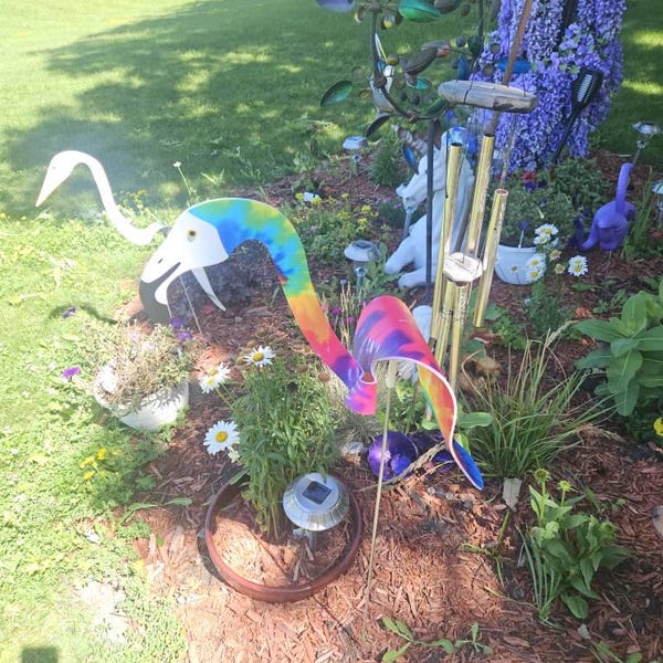 PVC Bobbing TIE DYE Flamingo Bobber by Nauti-birds and Critters ...