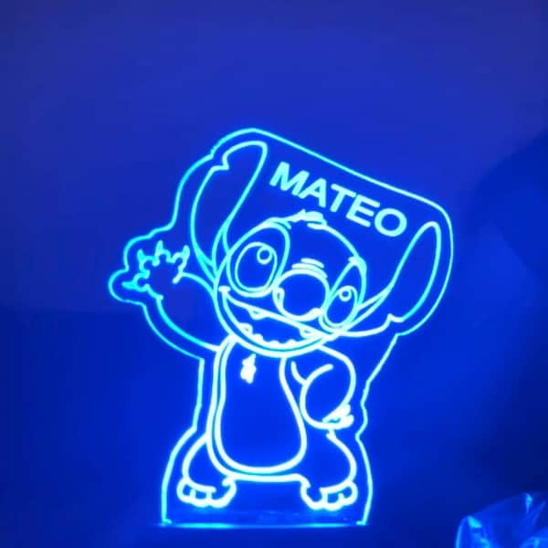 Kids Character LED Personalized Lamp - Etsy