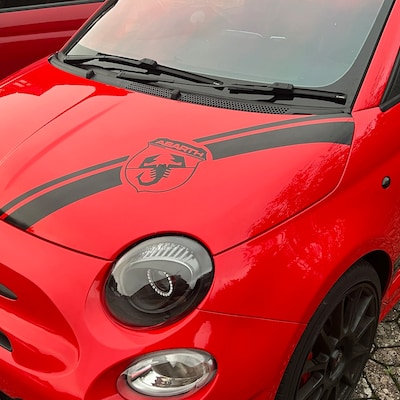 Fiat Abarth Twin Stripe Decal Kit 500 Abarth Tributo Ferrari Graphics ...