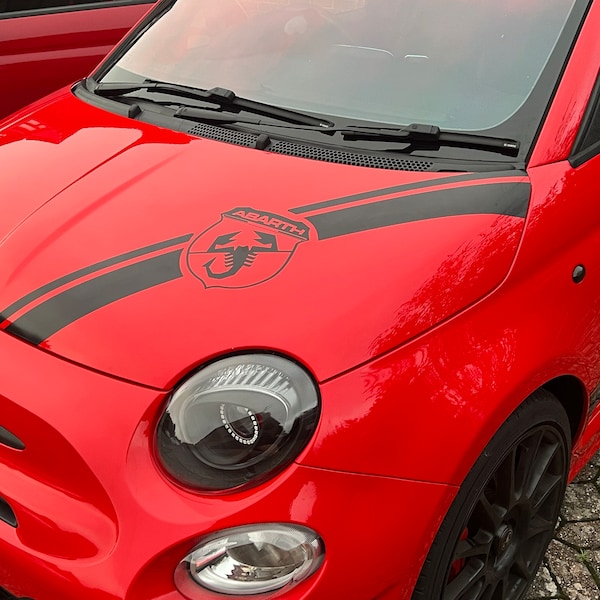Fiat Abarth Twin Stripe Decal Kit 500 Abarth Tributo Ferrari Graphics ...