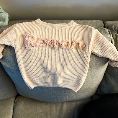 DIY Name Sweater Kit tutorial Video ONLY Stitching Name Tutorial - Etsy