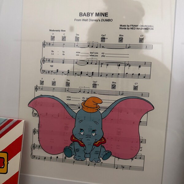 Baby Dumbo Baby of Mine Sheet Music Art Print - Etsy