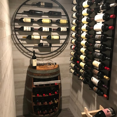 Half Barrel Wine Rack - Etsy