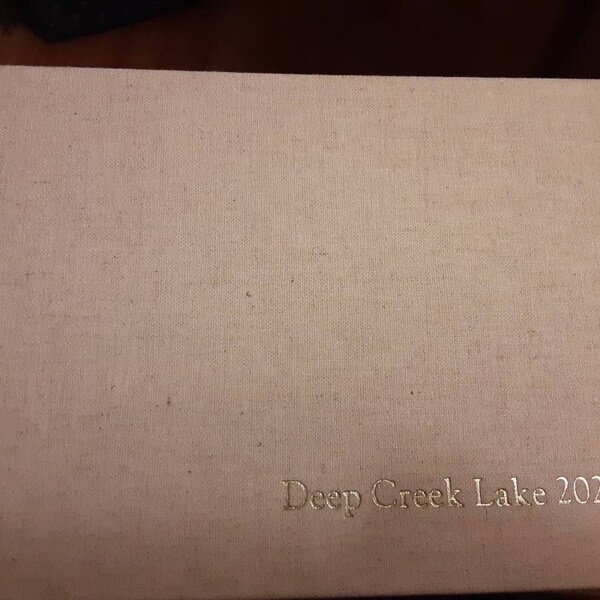 Officiant Binder With Natural Linen Personalized Gold Embossed Wedding ...