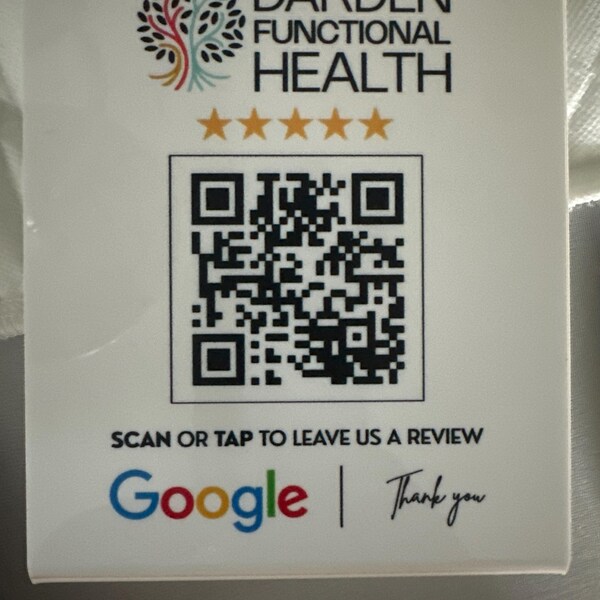 Google Review QR Code Sign and NFC Stand Acrylic Get More Positive ...