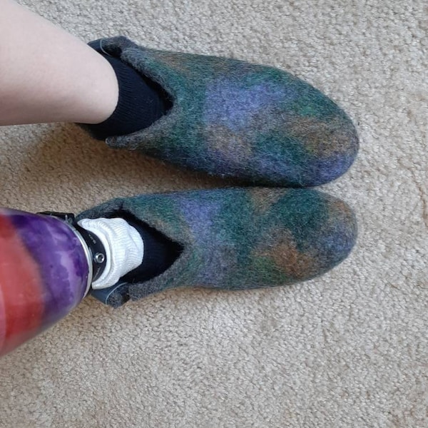 Felted Wool Ankle Boot Slippers: Women's Warm Woolen Booties - Etsy