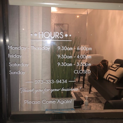 Store Hours Decal, Hours of Operation Sticker, Business Hours Door ...