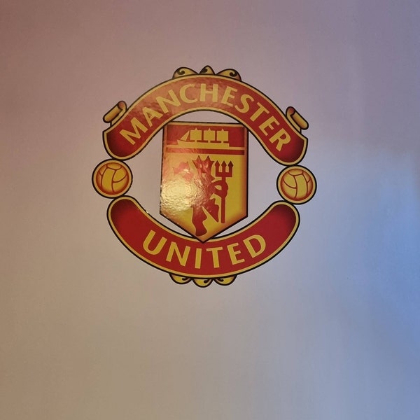 Manchester United Football Club - Crest Wall Sticker - Etsy UK