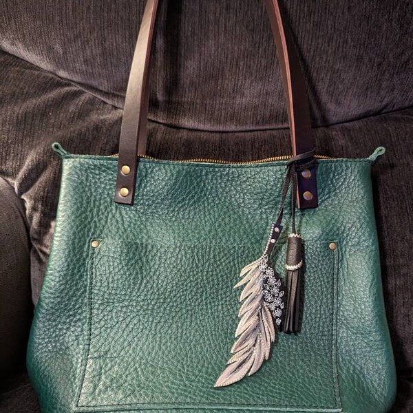 Bird Bag Charm, Leather Bag Charm, Handmade Mothers Day Gift, Leather ...