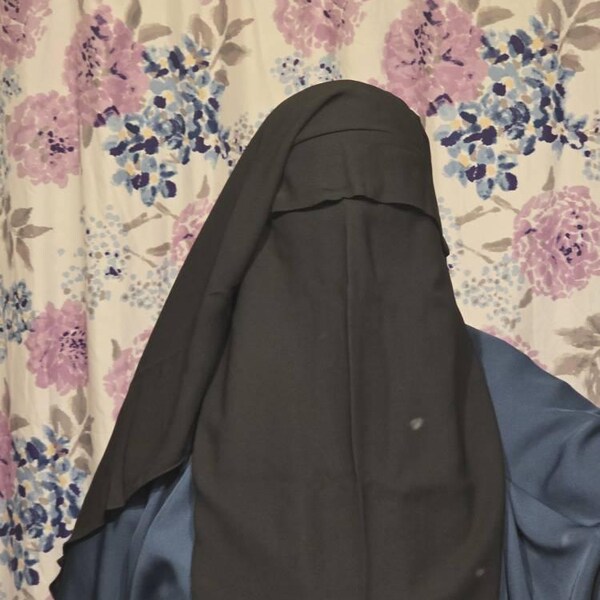 Food Niqab With Elastic and a Flap, Niqab Made for Eating , One Layer ...