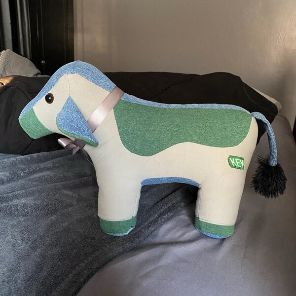 Keepsake Personalized Stuffed Animal Cow Made From First Baby Outfits ...