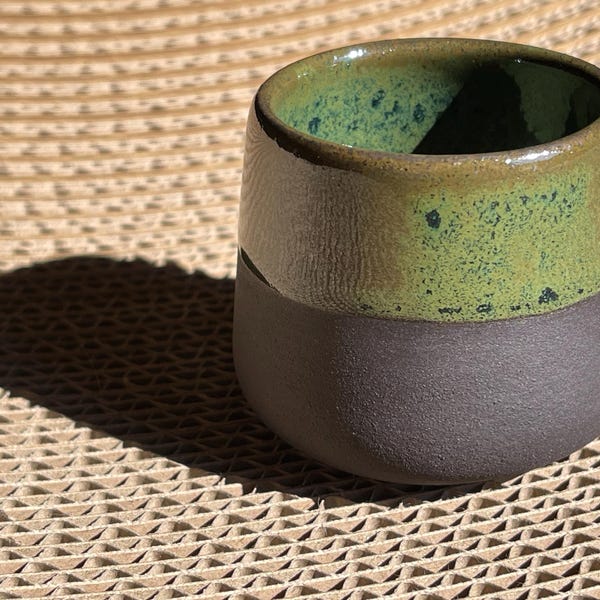 Dripping Style Multicolor Black Clay Pottery, Handmade Stoneware ...