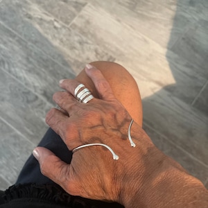 Half Metal Double Chain Stack Bracelet Contemporary Specialty | Etsy