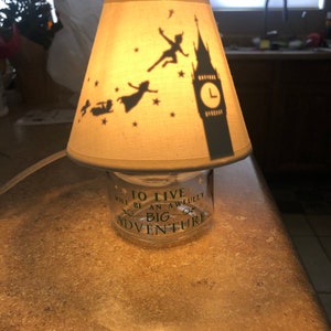 Mini Mason Jar Night Light Peter Pan Influenced - Etsy