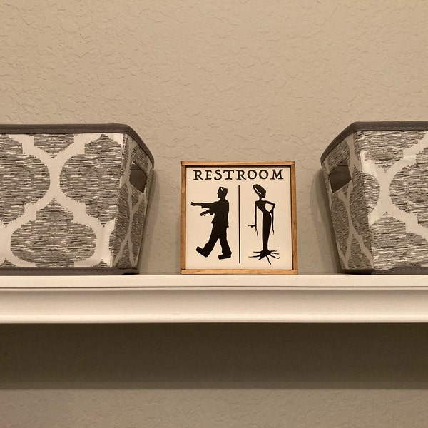 Halloween Decor | Restroom Sign | Horror | Frankenstein Restroom ...