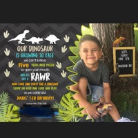 Editable Dinosaur Birthday Invitation Dino Dig Party Prehistoric Boy ...