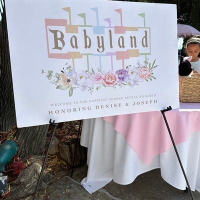DIGITAL Babyland Baby Shower Welcome Sign, Modern, Minimal, Muted ...