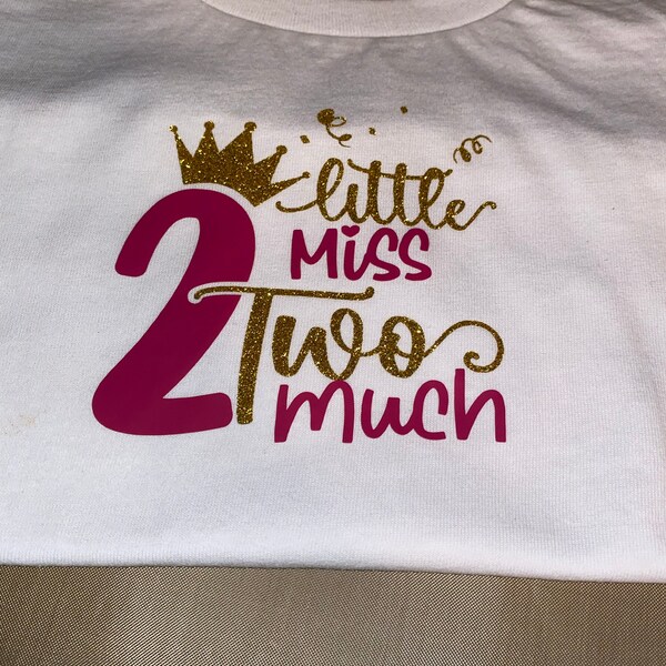 Little Miss Two Much Svg, Second Birthday Svg, 2nd Birthday Svg ...