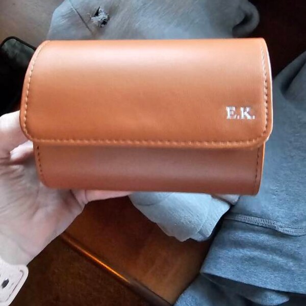 Monogrammed Genuine Leather Accordion Card Case,monogrammed Genuine ...