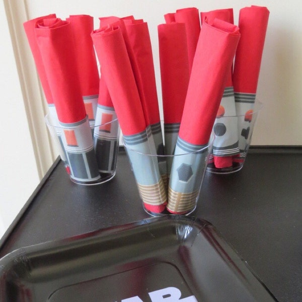 Star Wars Party Lightsaber Napkin Rings - Etsy Canada
