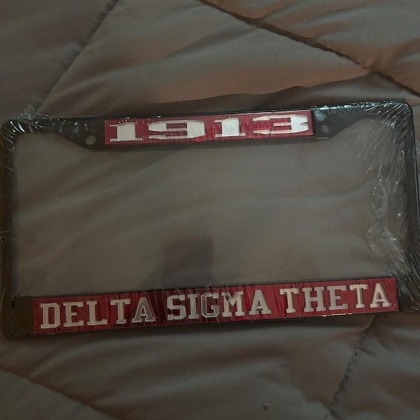 Delta Sigma Theta DST License Plate Red Background Mirror Letters ...