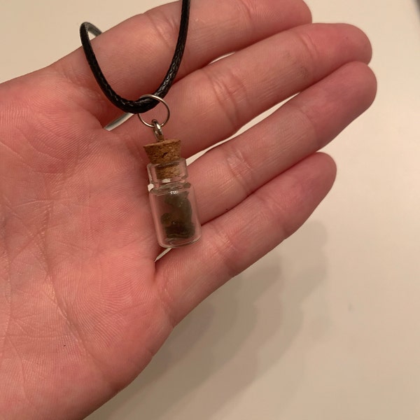 DIY Glass Bottle Necklace Sets - Fillable Empty Mini Wishing Jar Glass ...