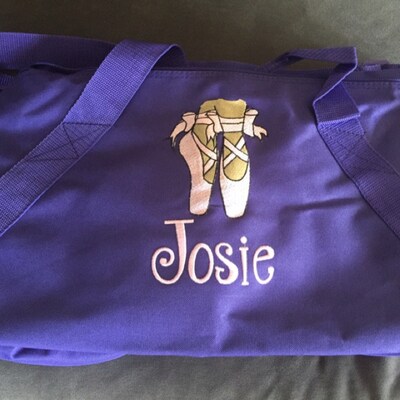 Custom Embroidered Monogrammed DANCE Bag Ballet Hot Pink Duffel Bag ...