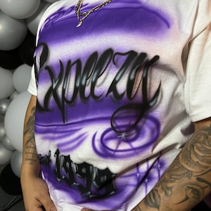Airbrush T Shirt Script Name - Etsy