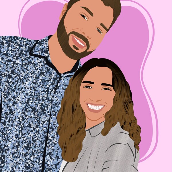 Senior. Graduation Gift. Custom Minimalist Portrait. Faceless Digital ...