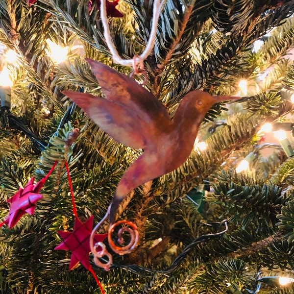 Copper Hummingbird Ornament - Etsy