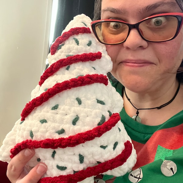 Christmas Tree Cuddler Crochet Pattern by Sheepish Stitches | Christmas ...
