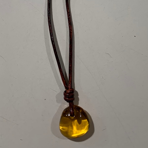 Extra Large Baltic Amber Pendant/ Necklace, Raw Untreated Amber Stone ...