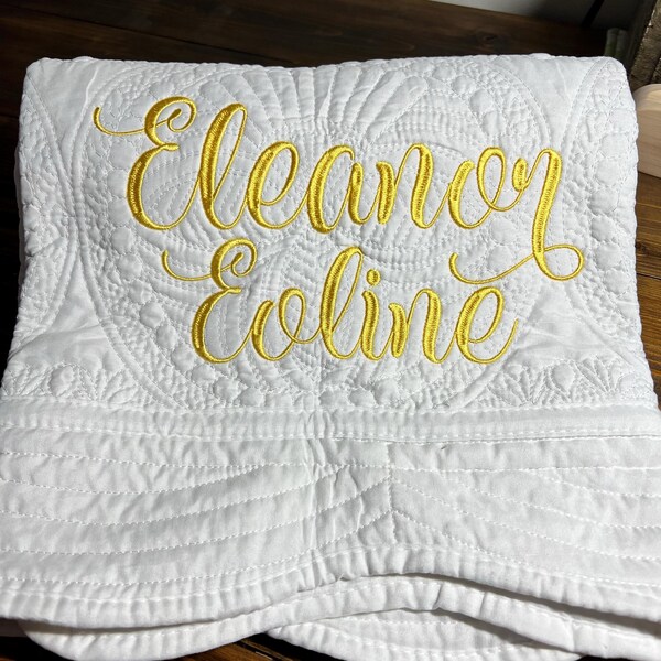 Heirloom Baby Quilt, Blank Embroidery Quilt, Pink Quilt, Blue Quilt ...