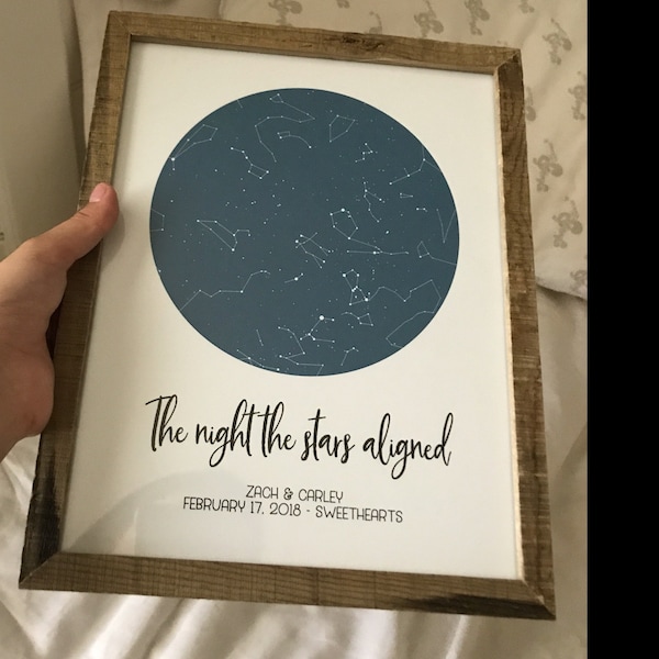 Custom Star Map Print: Personalized Constellation Gift (digital ...
