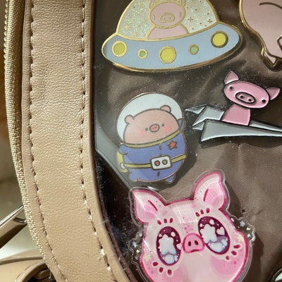 Cute Space Pig Enamel Pin Kawaii Pig Pin Cute Animals Rose Gold Pig ...