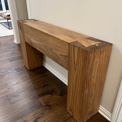 Modern Rustic Console Table Black Espresso verified Etsy - Etsy