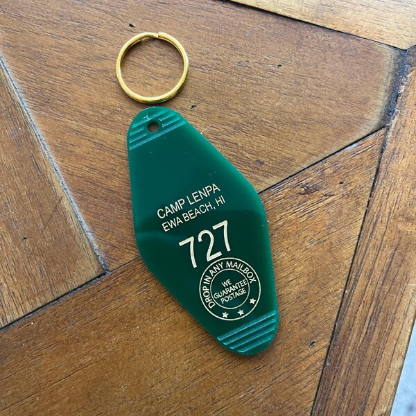 Custom Retro Motel Key Fob, YOUR CUSTOM TEXT, Custom Keychain ...