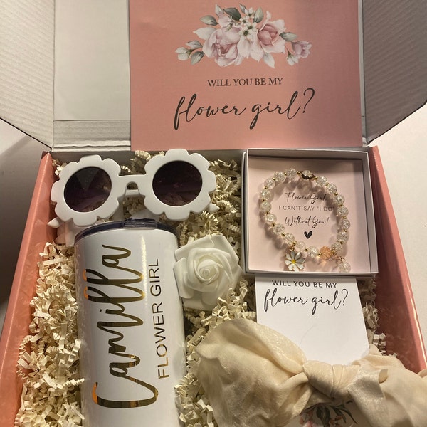 Flower Girl Proposal Box Gift, Flower Girl Gift Set, Flower Sunglasses ...