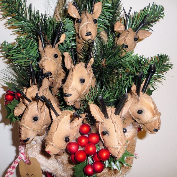 Primitive Deer Epattern Pattern Christmas Doll Reindeer Instant ...