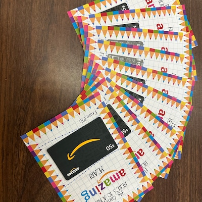 EDITABLE Back to School Amazon Gift Card Holder Teacher Gift Printable ...