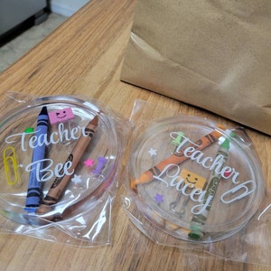 Personalized Teacher Appreciation Coaster, Gift for Teacher, Teacher ...