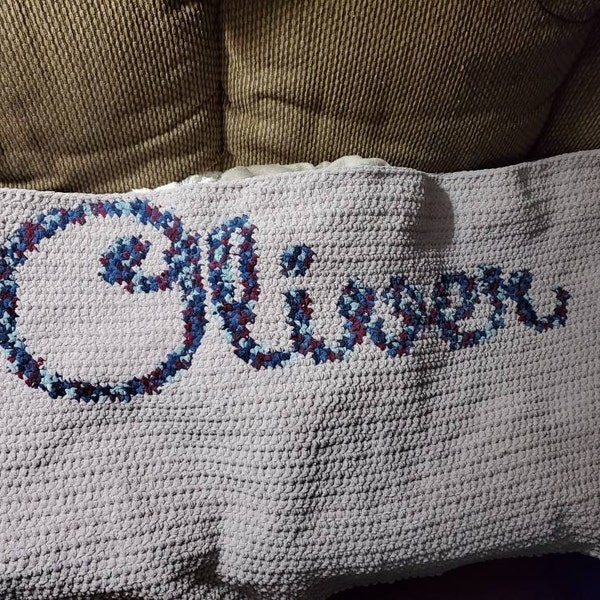 Custom Crochet Name Afghan PATTERN - Etsy
