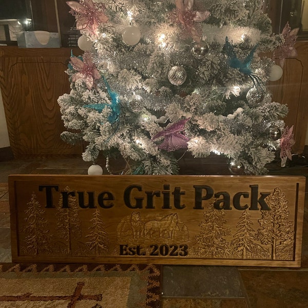 Custom Wolf Gift | Wolf Wall Art | Personalized Wood Wolves Sign ...